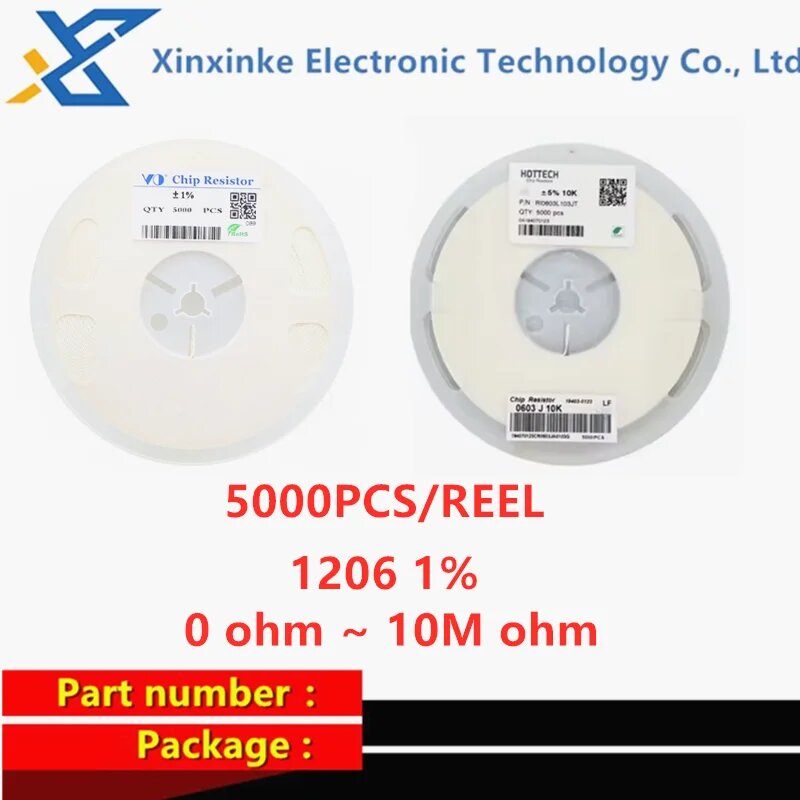 Резисторы SMD 1206 1% 5000 шт. 4.7K