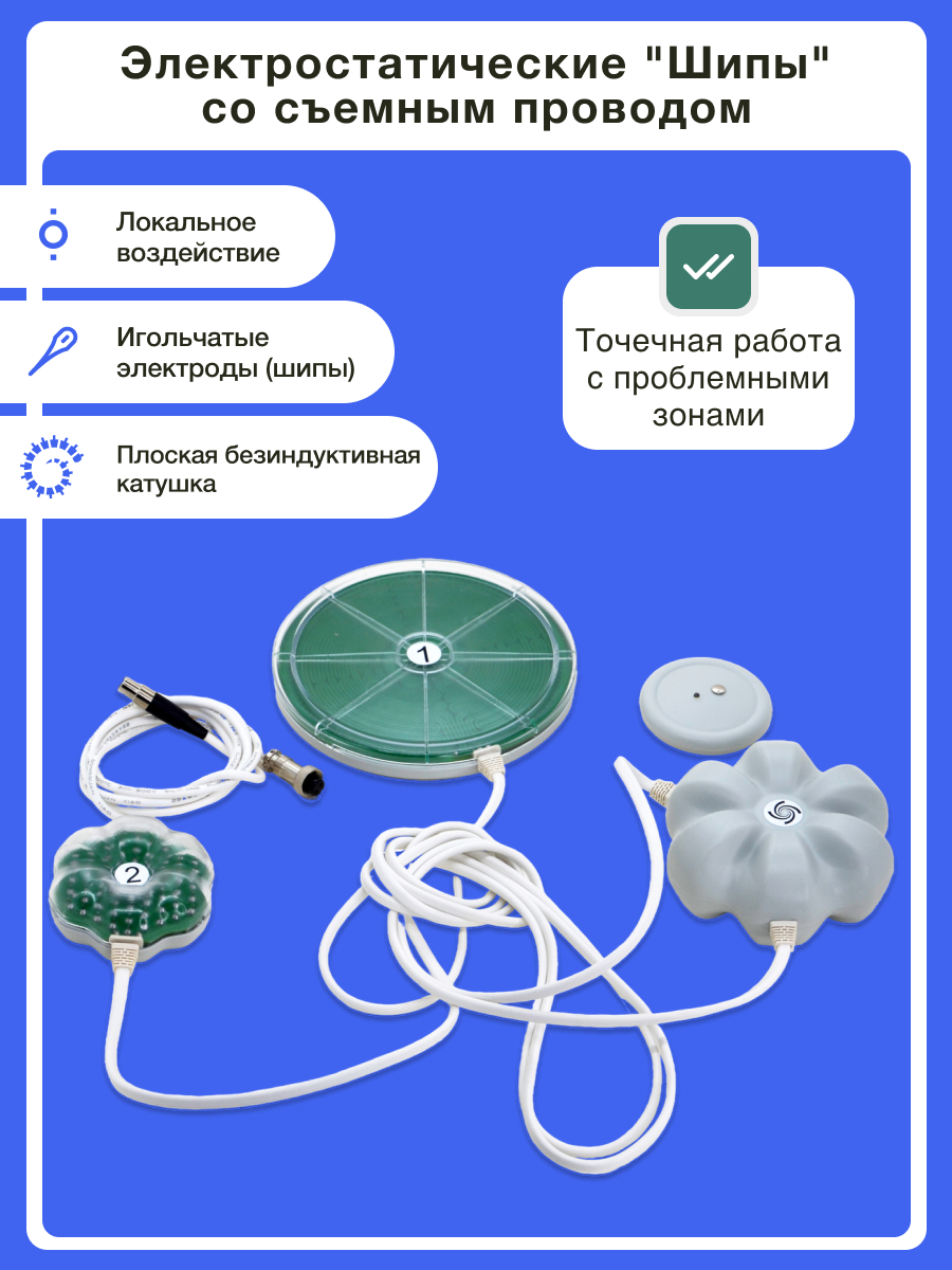 Электростатические "Шипы" с съемным Проводом