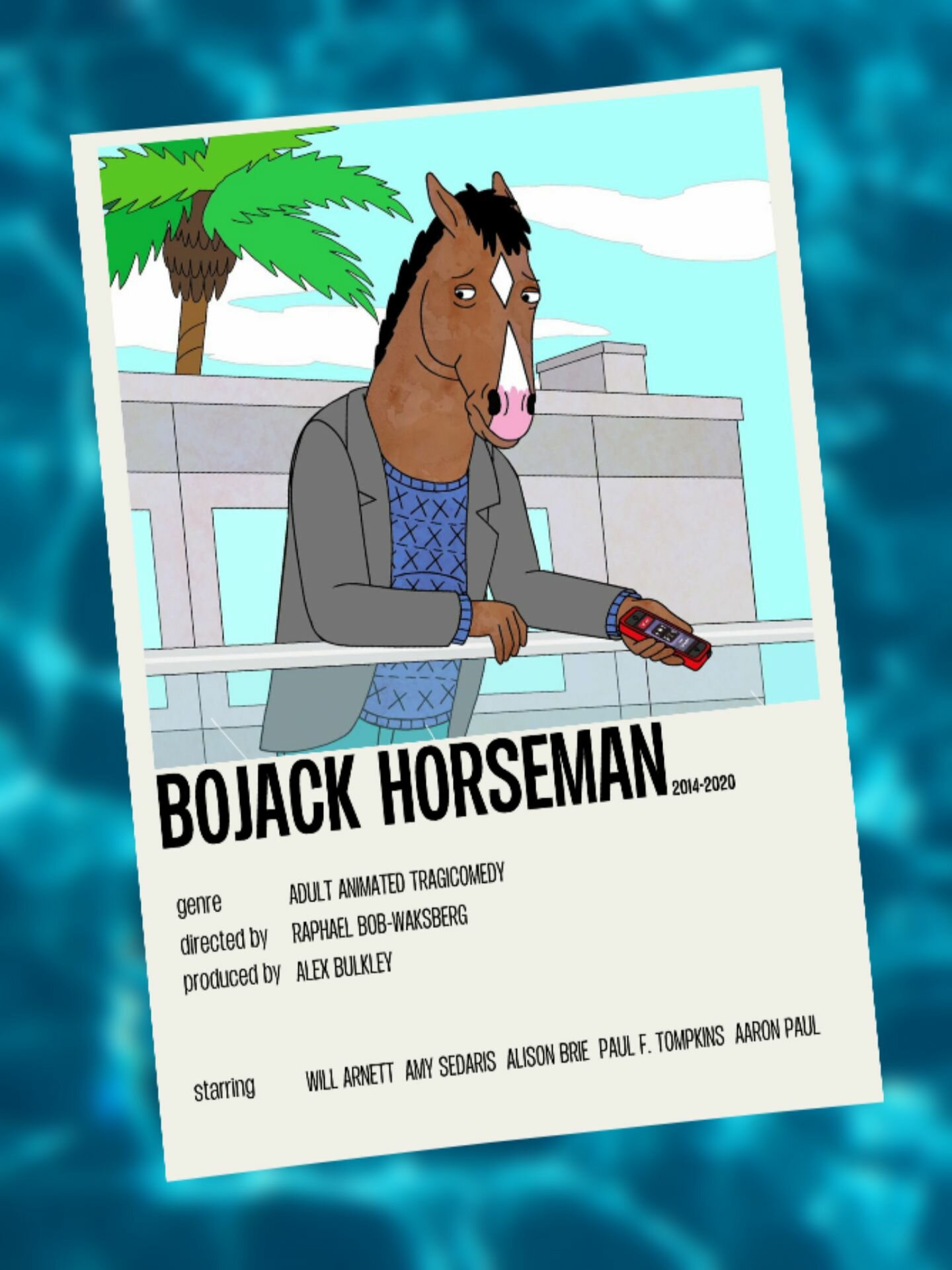 Постер полароид "Конь БоДжек", 29х42, А3, глянцевый