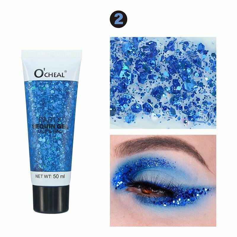 OCHEAL OQIANYA Гель с блестками в виде чешуи русалки, блестящие тени для лица, цветной макияж экспорта