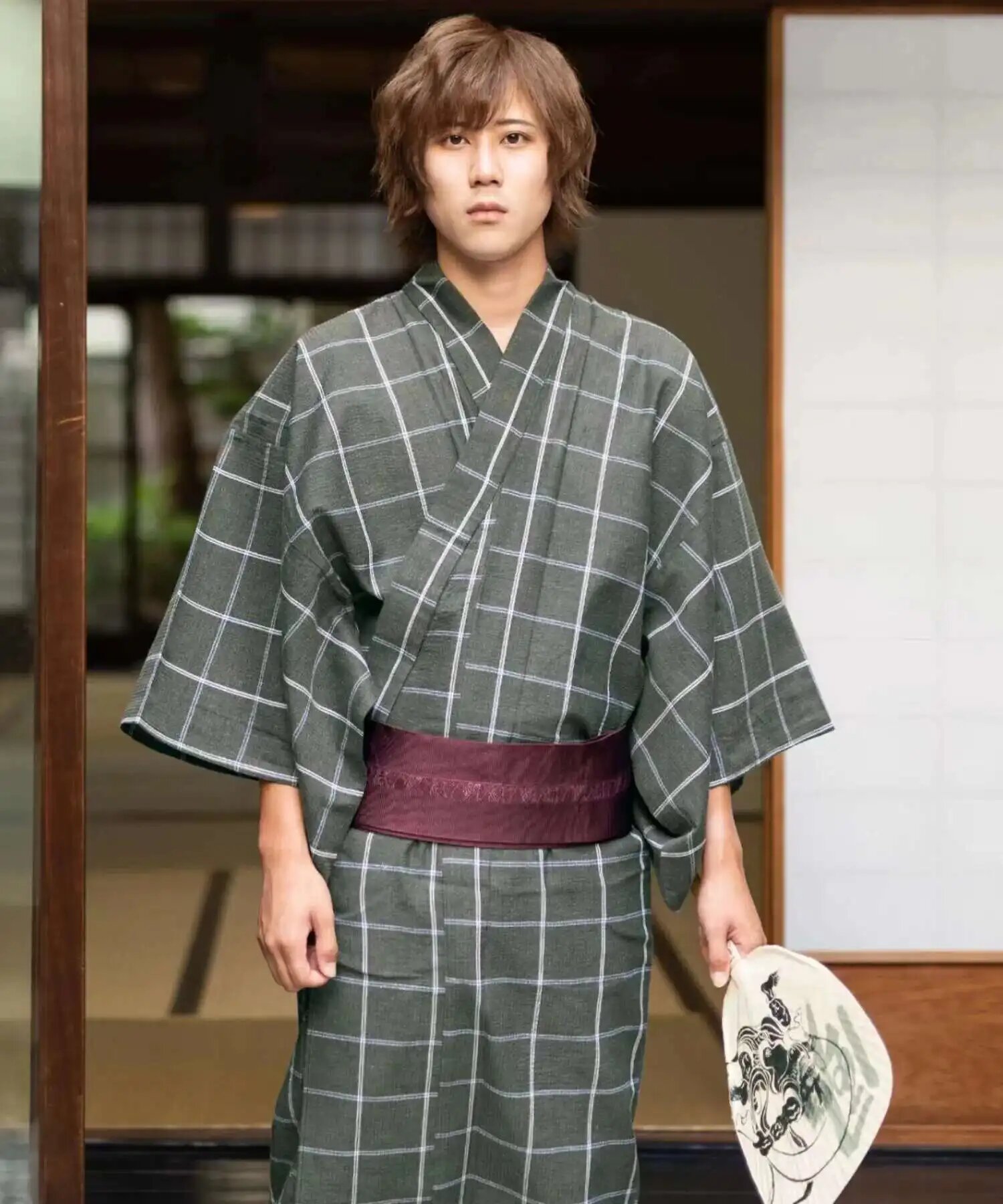 Мужской летний халат Yukata из хлопка М, 31