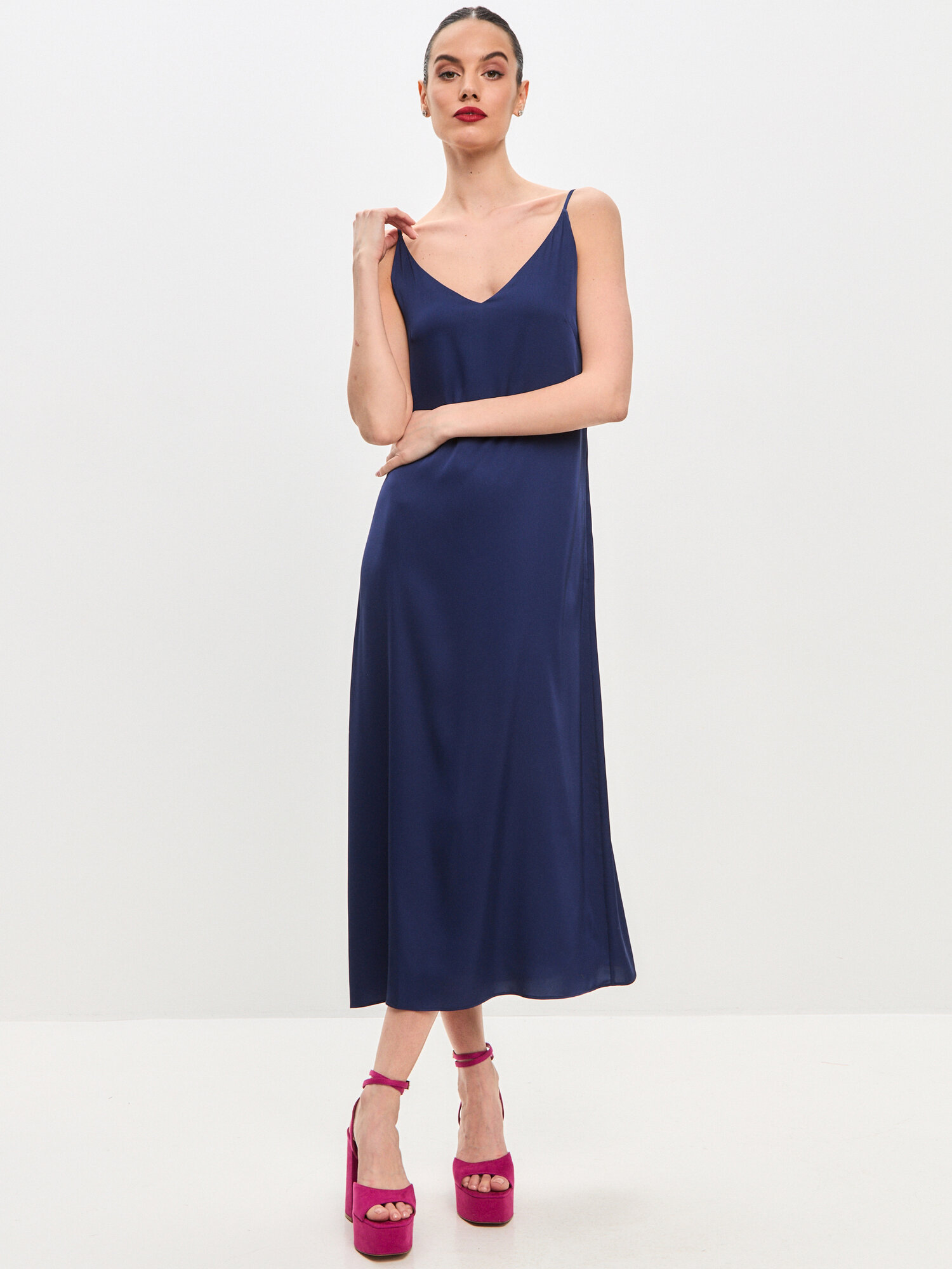 Платье шелковое двойное Monique