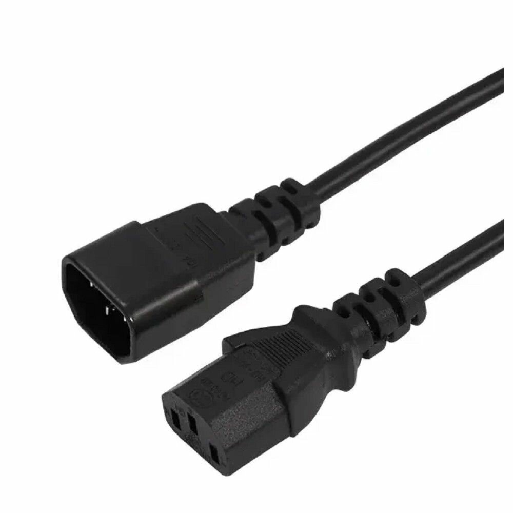 Rexant Кабели 11 - 1161 Шнур сетевой, разъем IEC 320 C13 - разъем IEC 320 C14, кабель 3x0,75 мм , длина 1,5 метра PE пакет