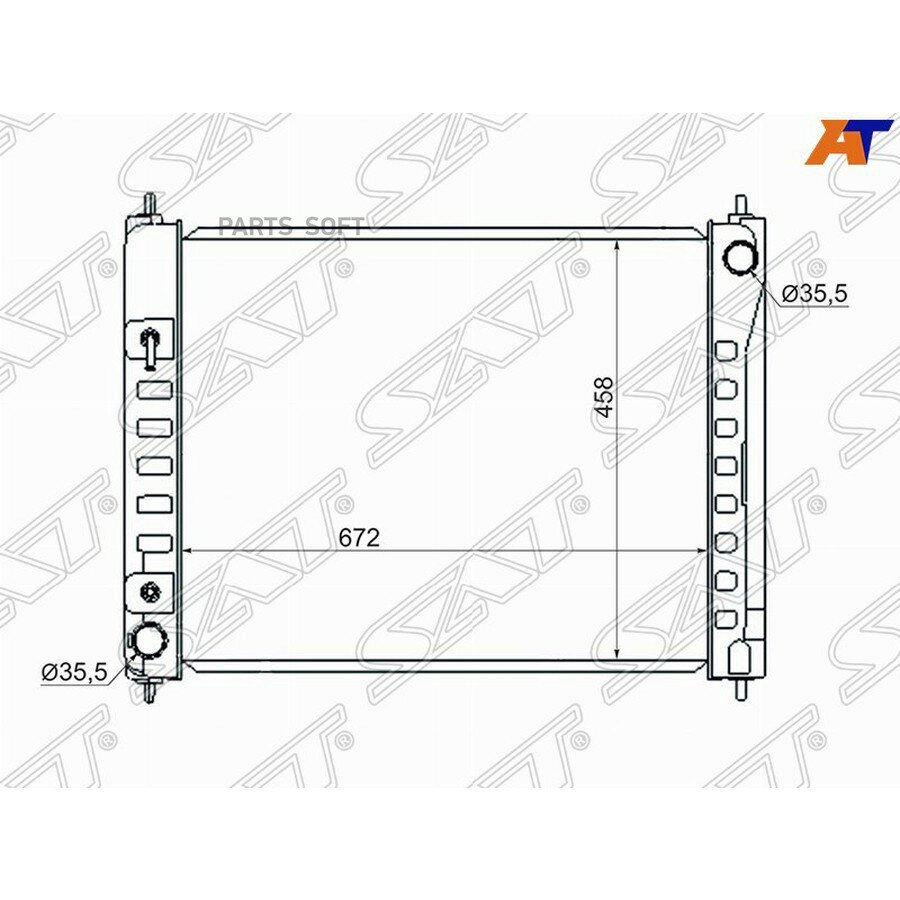 Радиатор Nissan Murano 07-16 от официального дистрибьютора, SAT, артикул NS0007708
