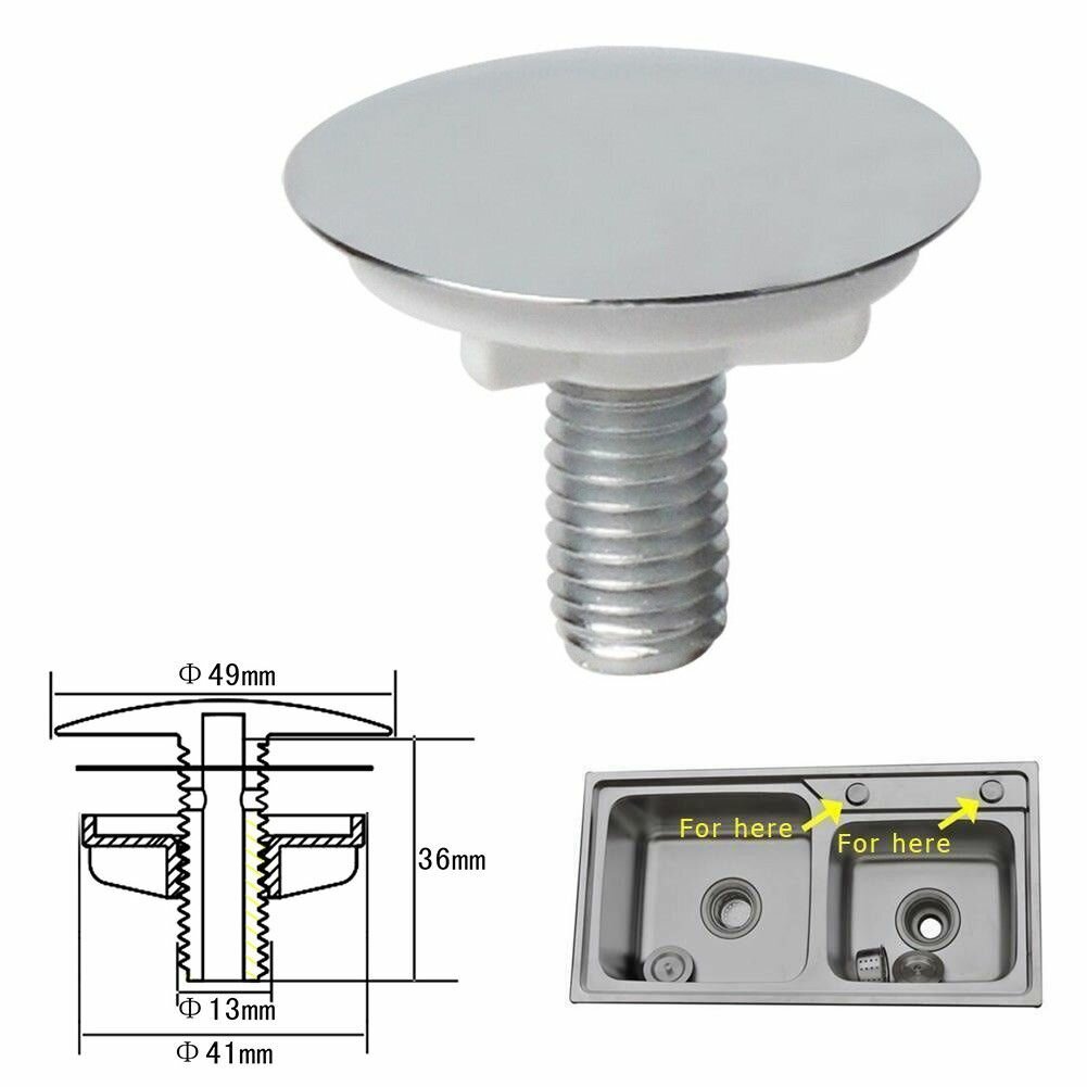 OZ-WOES Заглушка для отверстия под кран, заглушка для кухонной мойки, кран, раковина из АБС-пластика 49 мм