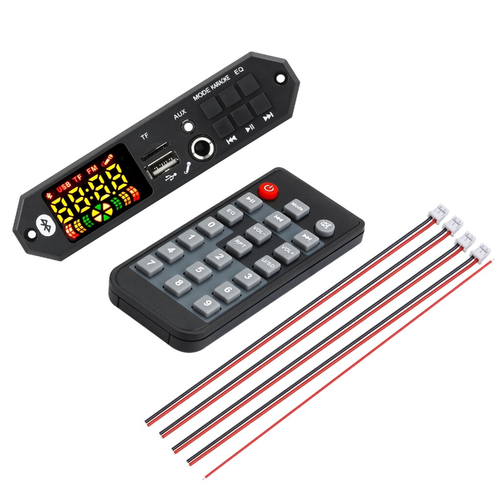 MP3-плеер USB-модуль Плата MP3-декодера Автомобильный усилитель мощностью 2x40 Вт с поддержкой дистанционного управления USB-входом