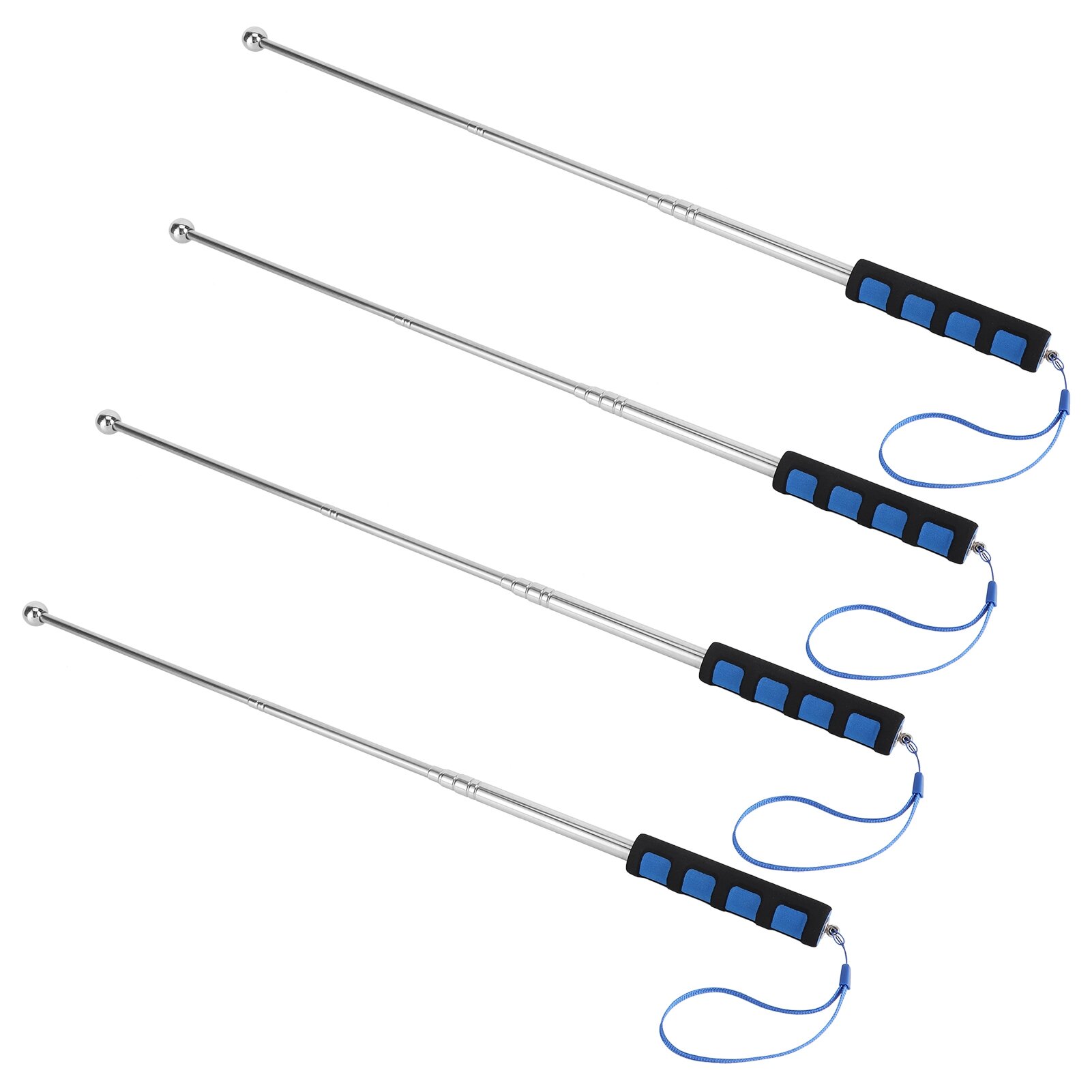 4Pcs Telescopic Rod Tool Portable Extending Long Pen Pick Up Stick Home Inspection Tool 120cm