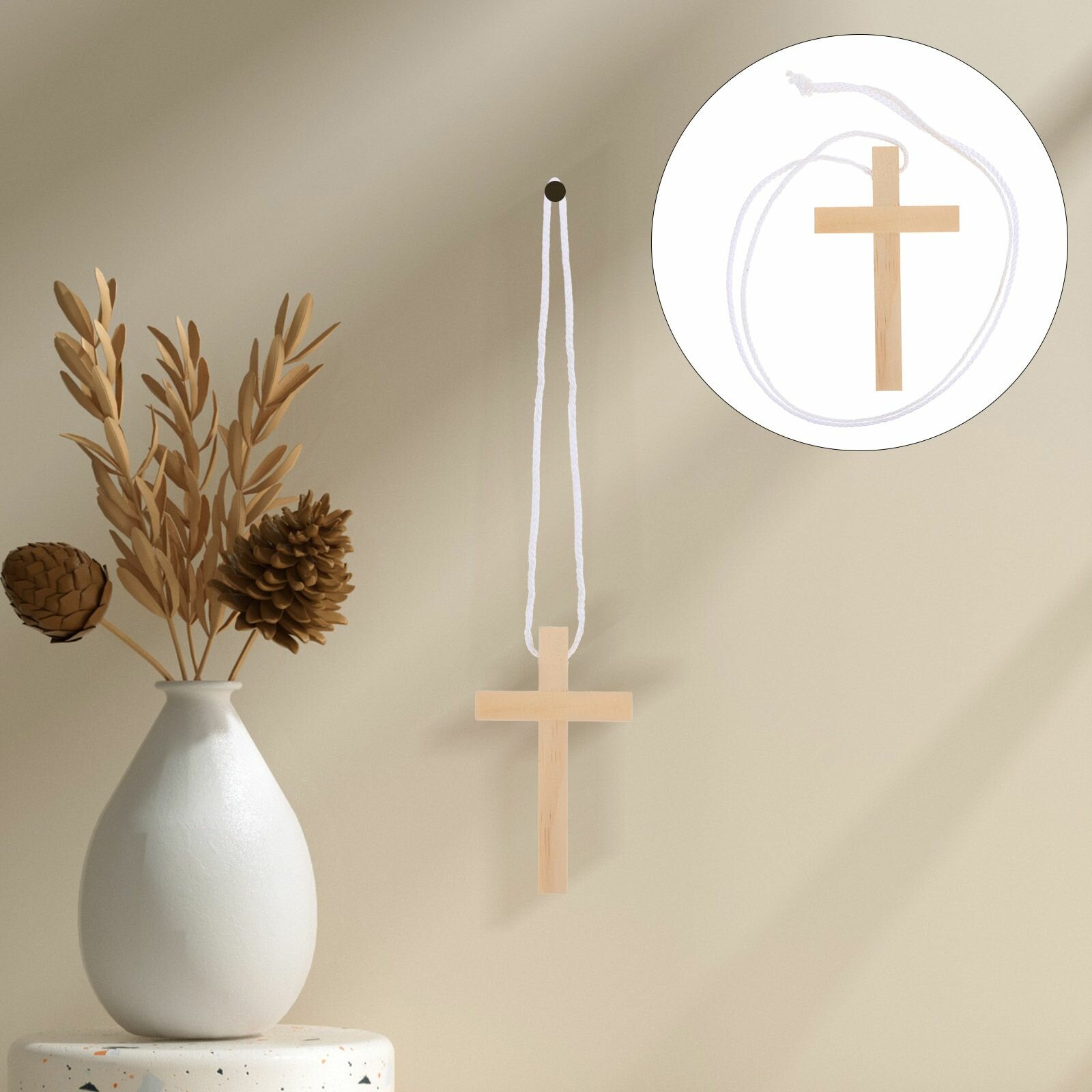 Крест Декоративный, Из Натурального Дерева, Для Спiritual Подарка, 1 Штука