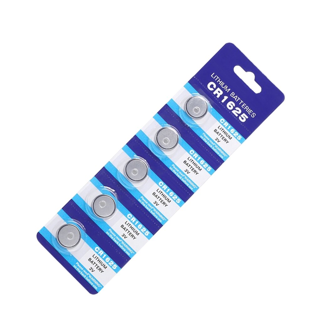 Упаковка из 5 Батареек CR1625 Button Cell Battery Coin Cell Battery для часов Дистанционных ключей Длительное Питание Стабильное Выходное напряжение