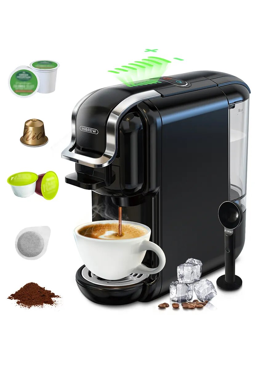 HiBREW 5 в 1 электрическая кофемашина с 7 вариантами объема
