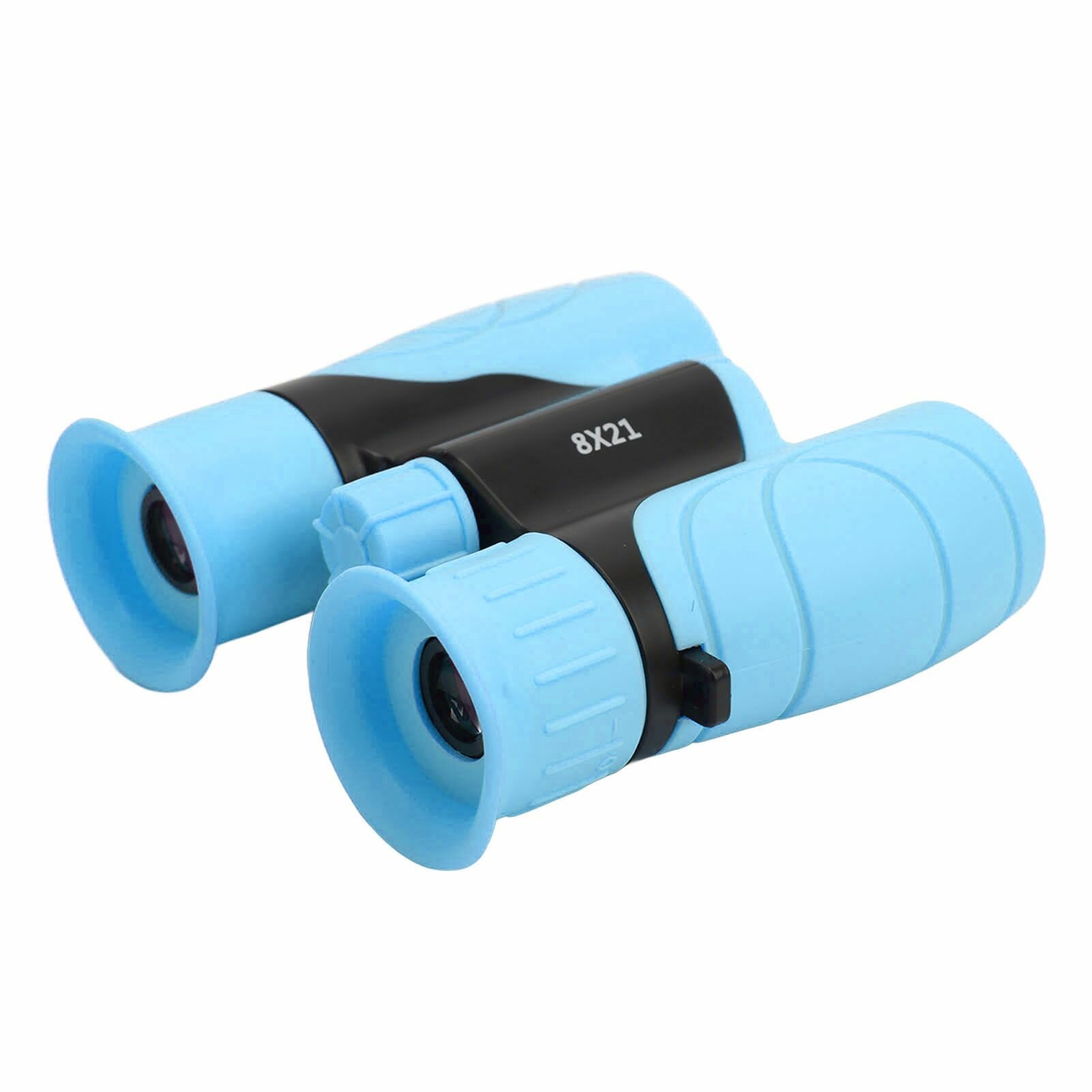 Детский бинокль с 8-кратным увеличением, натуральный каучук, стеклянные оптические линзы, прочный портативный мини-бинокль с высокой четкостью, синий