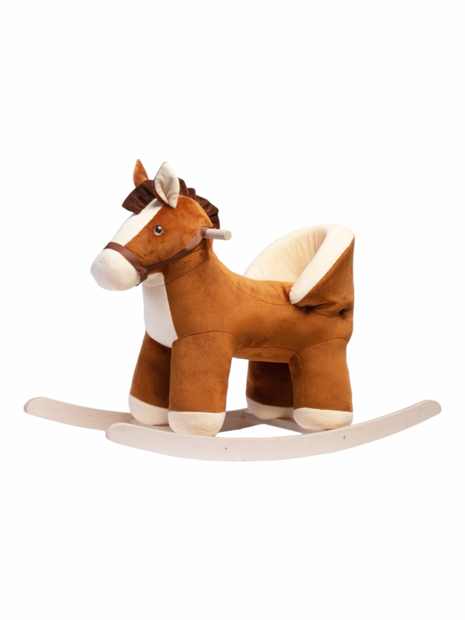Лошадка качалка детская для малышей со спинкой Нижегородская игрушка