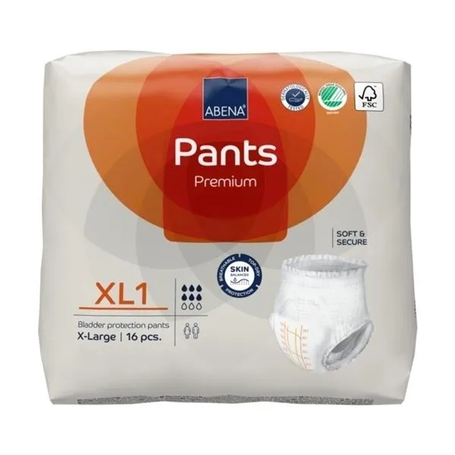 Подгузники-трусы Abena Pants XL1, объем талии 130-170 см, 16 шт.