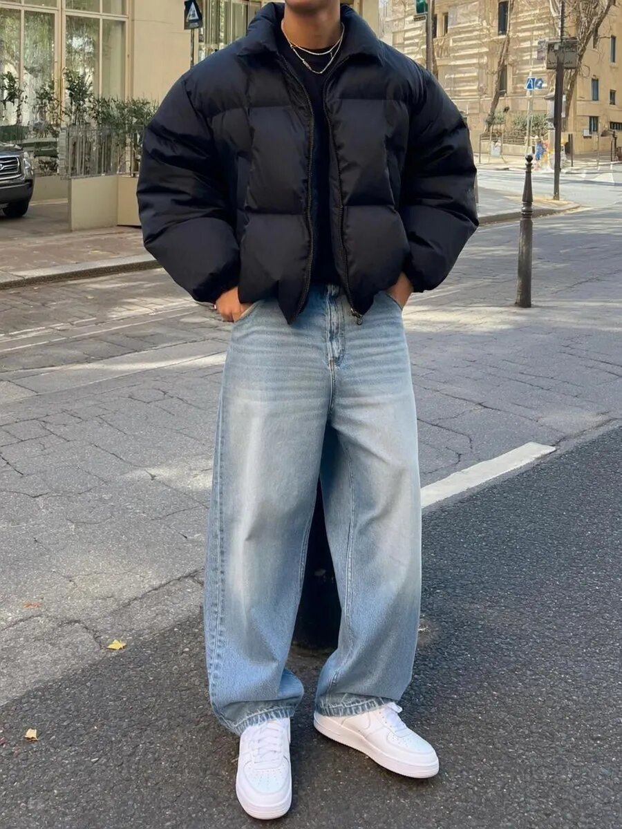 Джинсы багги 