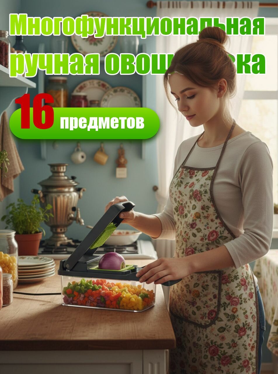 Овощерезка ручная многофункциональная (16 предметов)