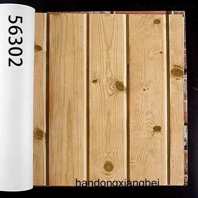 Современные минималистичные обои в китайском стиле цвета древесного зерна, используемые для отделки стен мансардного потолка гостиной, 9,5 м, 0,53 м