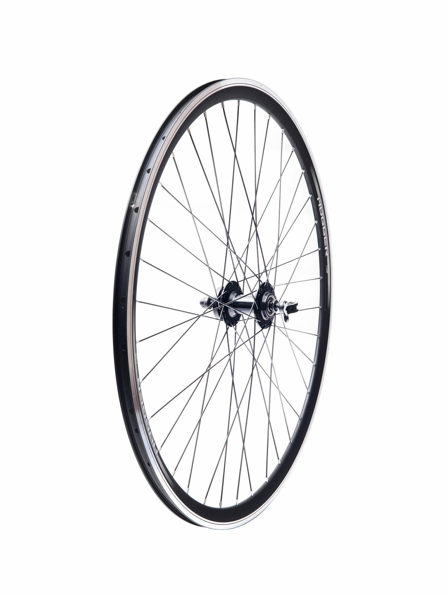 Колесо переднее 700C D HOGGER пром. подш. эксц./обод дв. ал. черн. CNC A/V 36H 14.2х29/втул. ал. черн