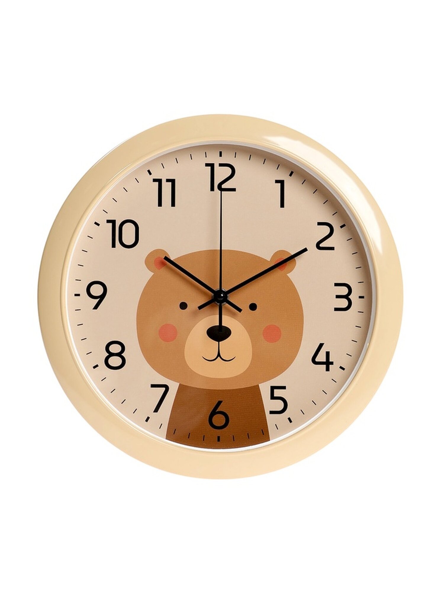 Часы настенные "Медвежонок", детские, плавный ход, d=29см, бежевые 10940778