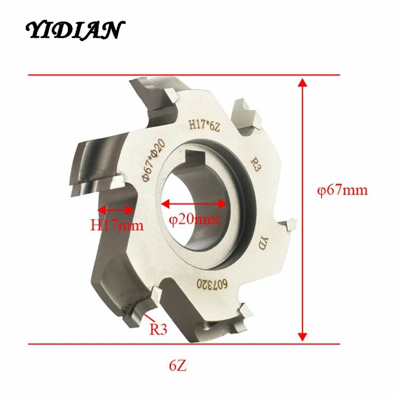 2 шт. обрезных ножей YIDIAN 67X20XH17X6Z для кромкооблицовочного станка 67X20XH17X6Z R1.5