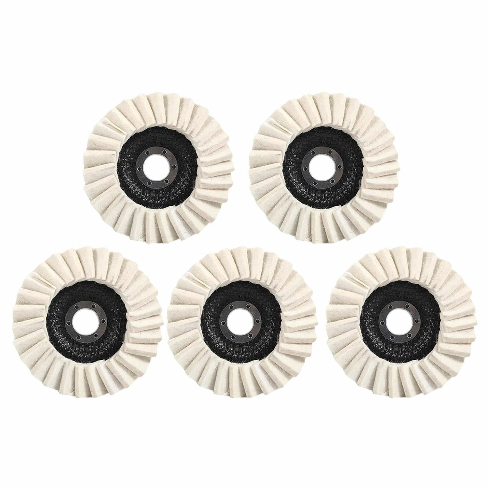 125мм 5шт многоразовые шерстяные полировальные диски для полировки стали меди алюминия