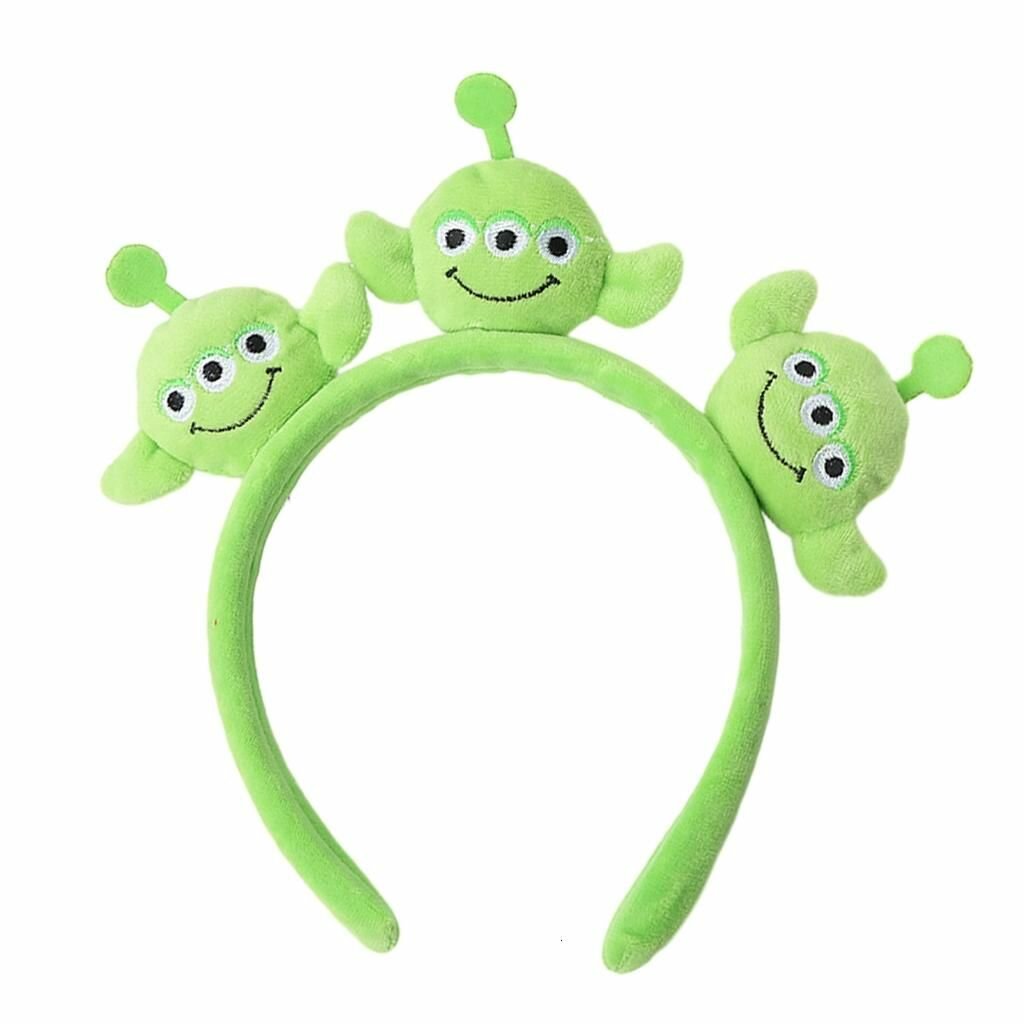 Очаровательный обруч для волос в форме инопланетян с 3 глазами, Женский макияж в прямом эфире, Милая повязка на голову