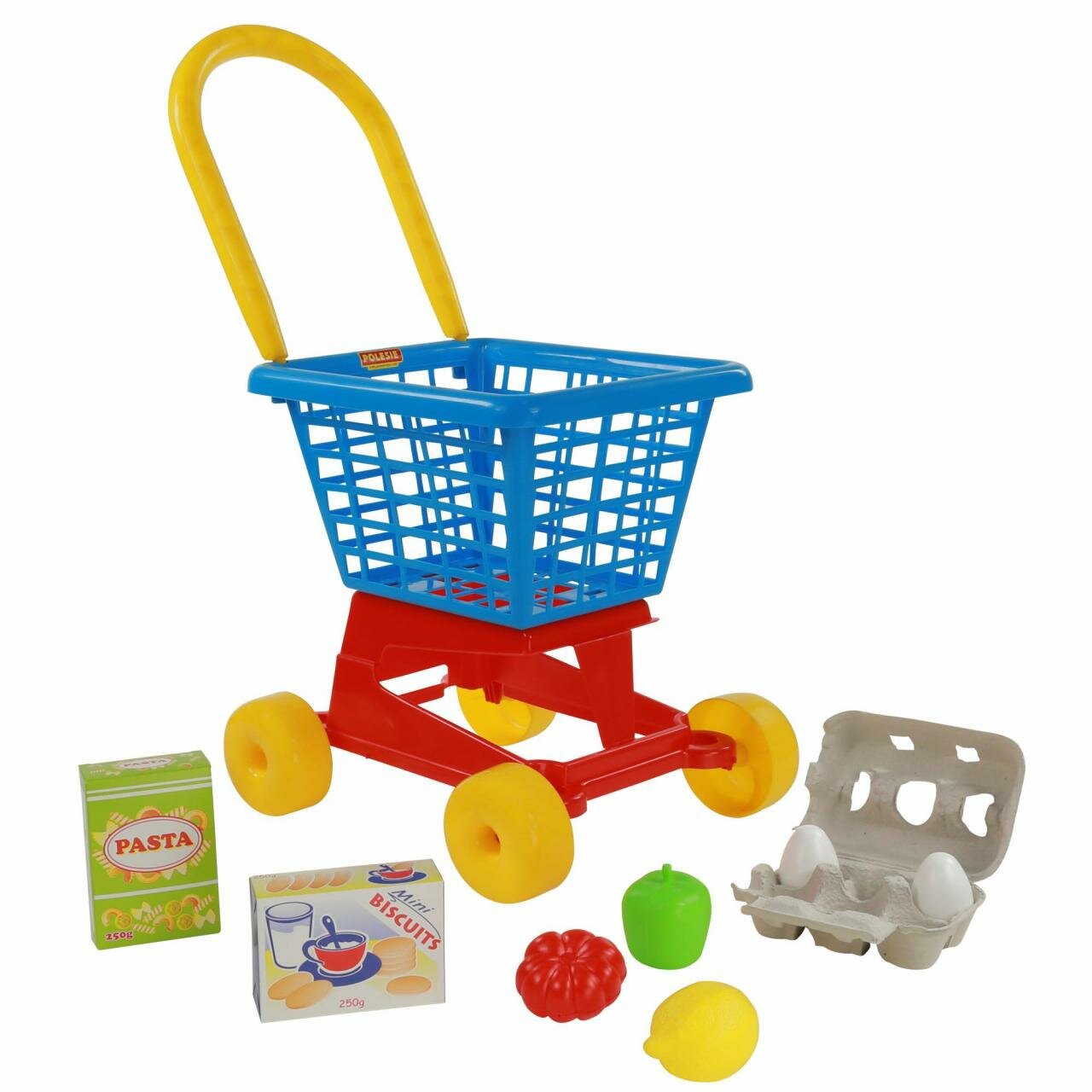 Полесье Тележка Supermarket №1+набор продуктов №2 (в сеточке) 67890 с 3 лет