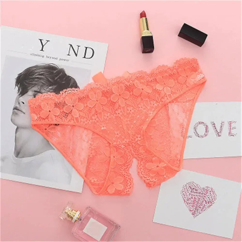 Женское сексуальное нижнее белье, трусики, брифы, прозрачные, для секса Розовый, М, Orange A