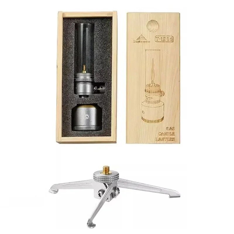 Outdoor Camping Gas Lamp Atmosphere Candle Lamp Lantern with Gas Canister Inflation