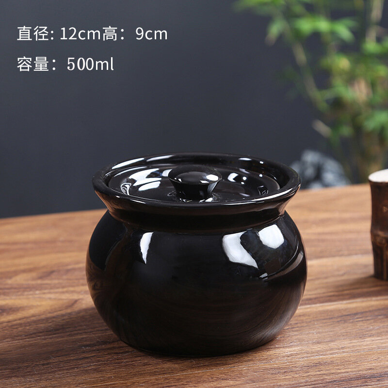 Керамическая глиняная кастрюля для тушения с крышкой, водосепаратор, миска для закусок в отеле и ресторане, суповая чашка, китайский стиль домашней кастрюли для тушения