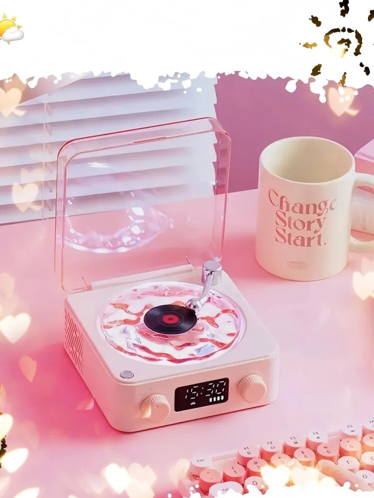 Многофункциональный ретро-проигрыватель Vinyl Player для естественного сна