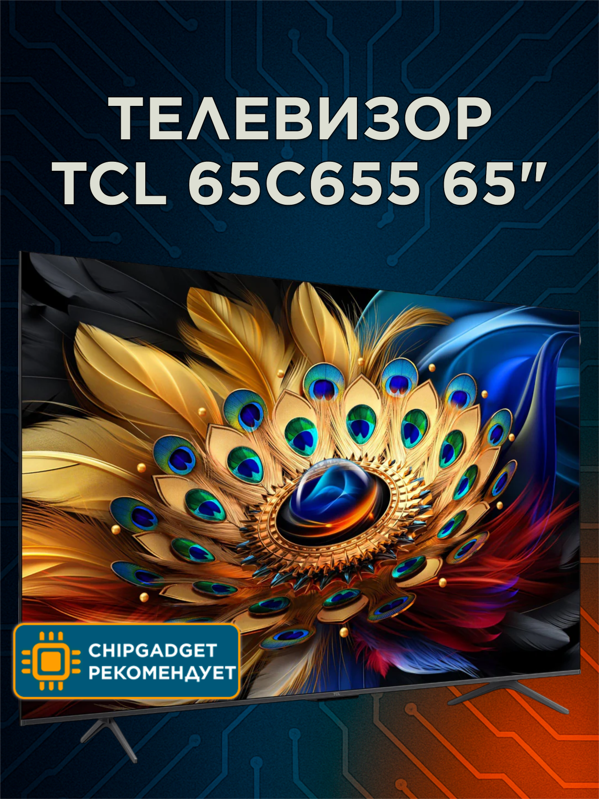 Телевизор TCL 65C655 QLED, разрешение 3840х2160, диагональ 65"