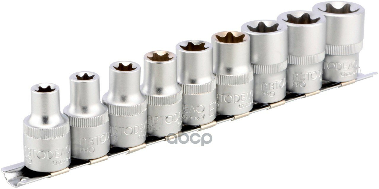 Набор головок торцевых TORX 9 предметов 1/2 Е10-24 PRO АвтоDело арт. 39869 - высокое качество