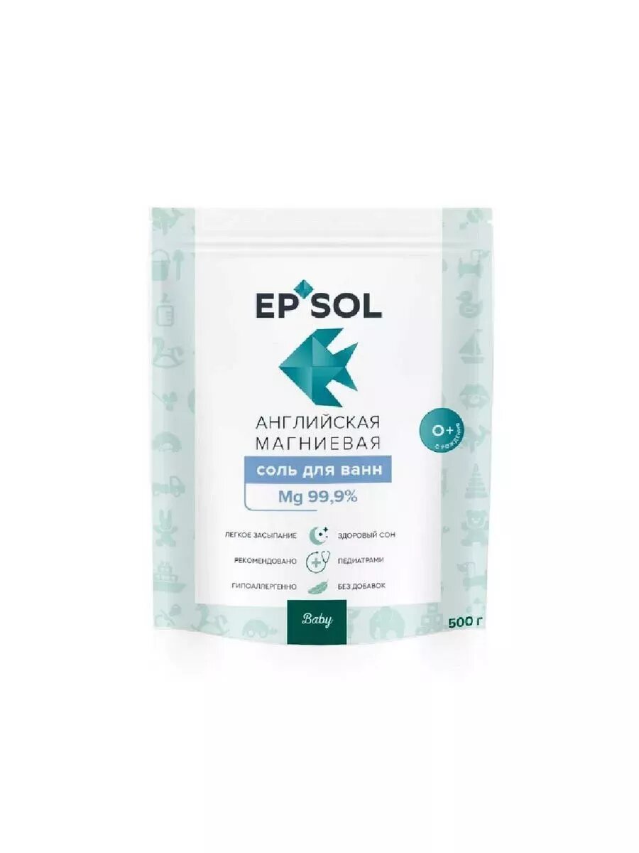 Epsol baby соль для ванн английская магниевая расслабл-1шт.