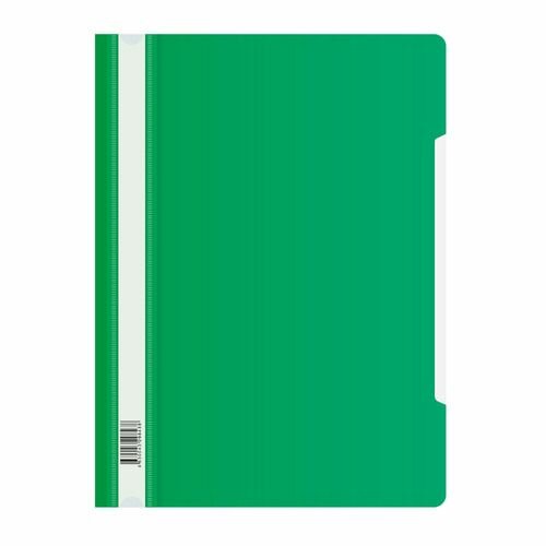 Папка-скоросшиватель Бюрократ -PSL20GRN, A4, пластик, зеленый