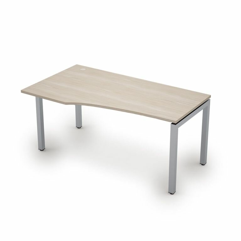 Стол письменный угловой левый AVANCE ALSAV 6М.520 на металлокаркасе (сечение 50*50) Шамони светлый 1600*900*750