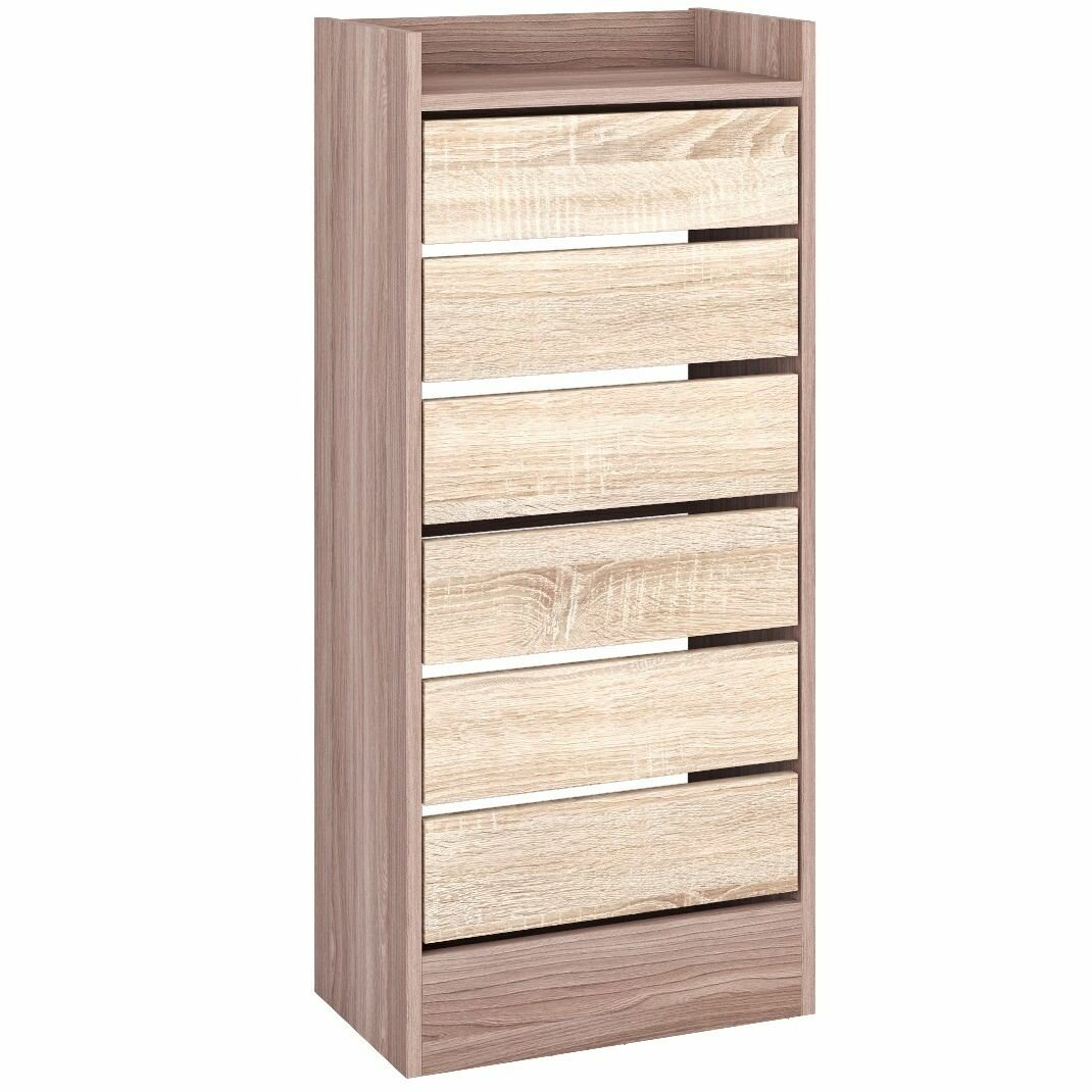 Обувница для прихожей гардеробной напольная большая 45см шимо/сонома - ТК1168 Спасибо-Мебель