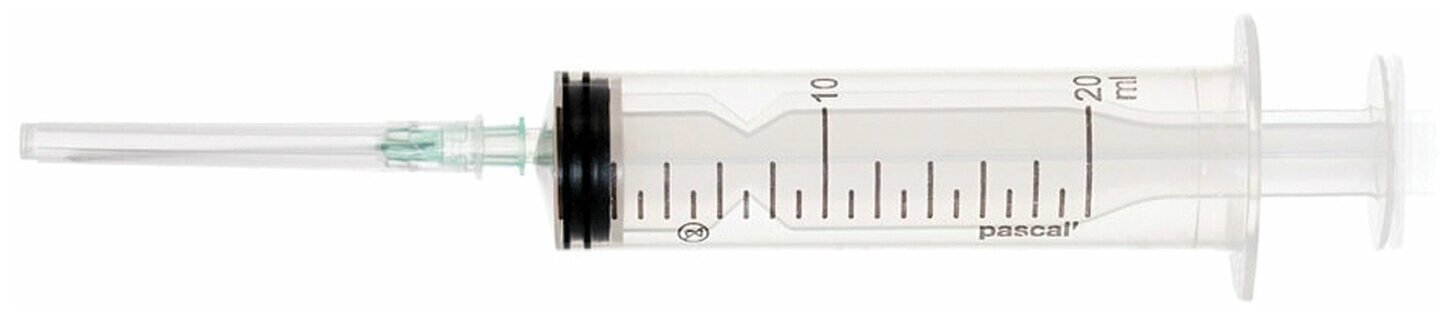 Набор шприцов PASCAL трехкомпонентные, 20 мл, в пакете, игла 0.8х40-21G, 80 шт 120608