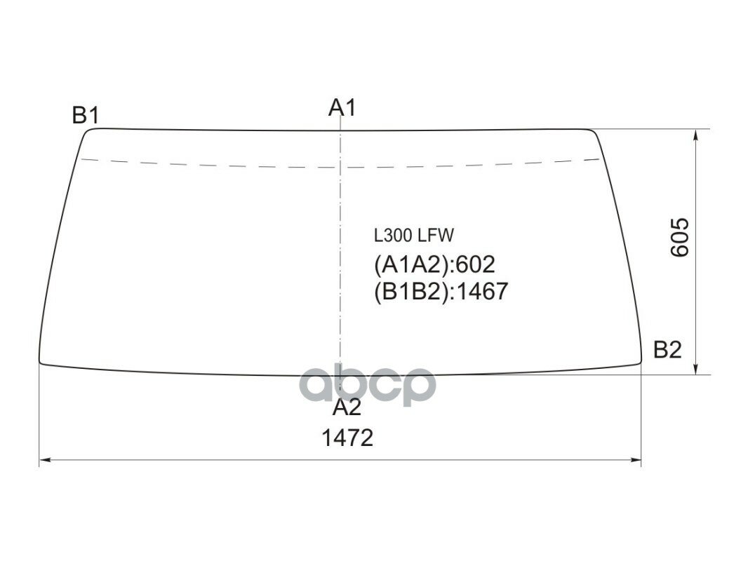 Стекло лобовое Mitsubishi Delica 79-86 XYG арт. L300 LFW