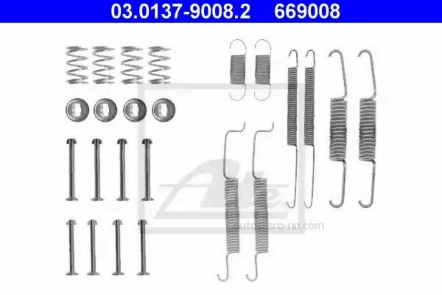 ATE 03013790082 Рем. к-кт пружин для задних барабанных колодок