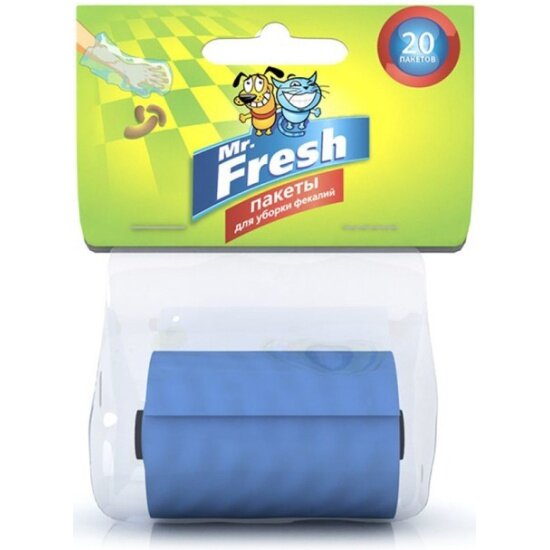Пакеты Mr.fresh для уборки фекалий , сменный рулон, 20 шт