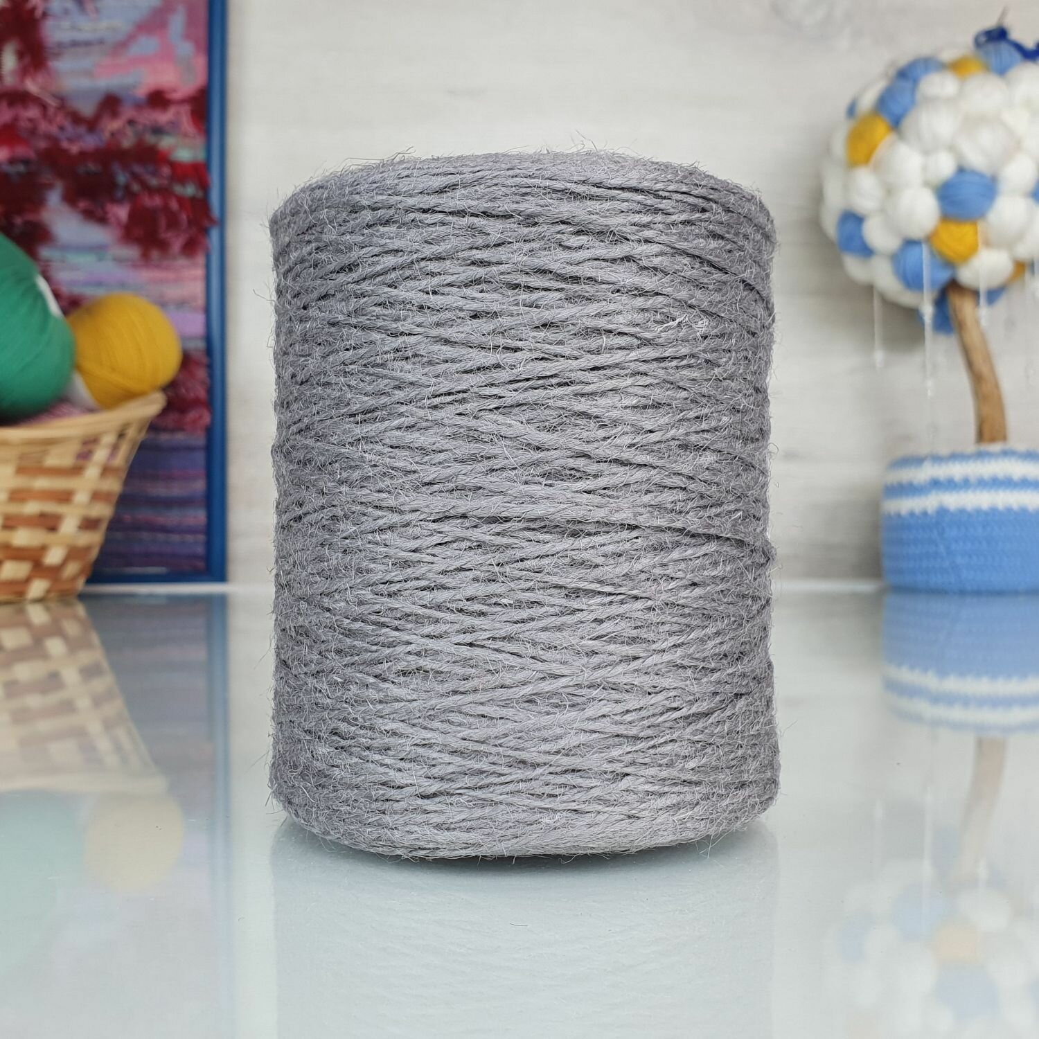 Пряжа Прочее Кавандоли XL, серый - 14, 100% джут, 1 моток, 250 г, 450 м.