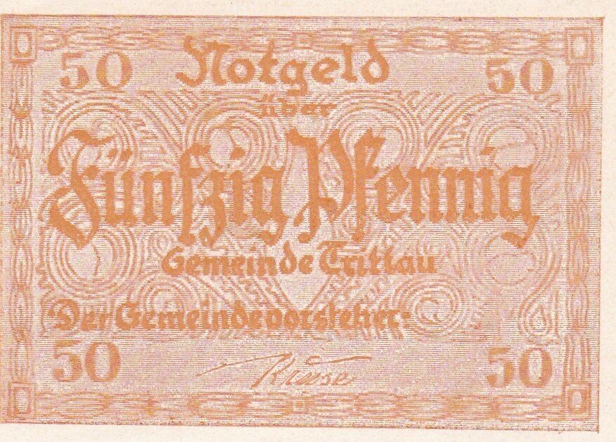 Германия (Веймарская Республика) Триттау 50 пфеннигов 1922 г. (№2)