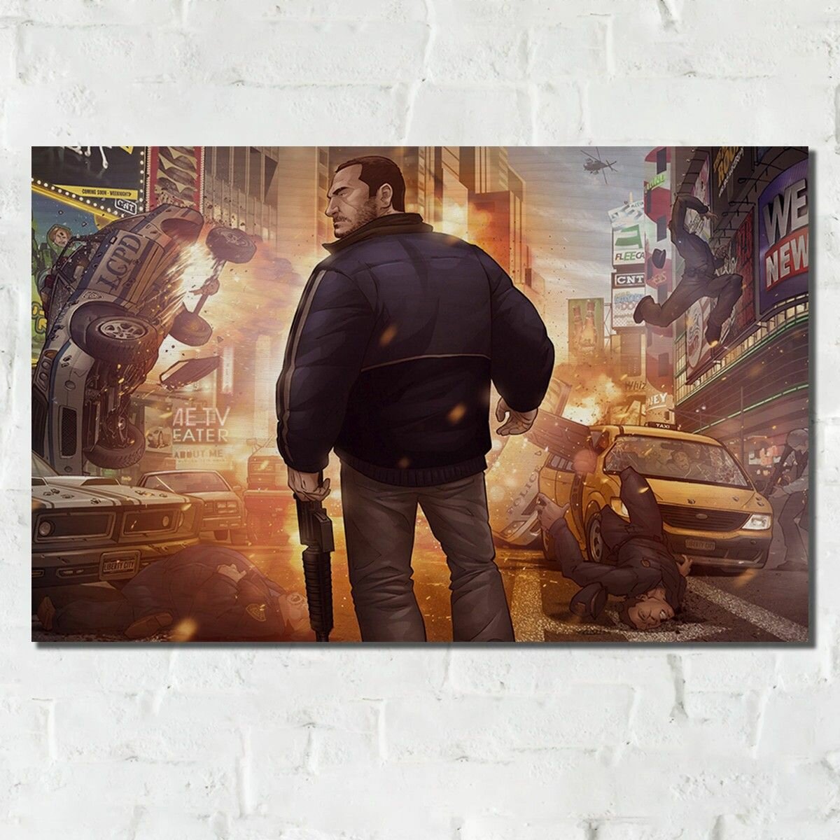 Картина интерьерная на дереве Игра Grand Theft Auto Episodes from GTA 4 - 14118