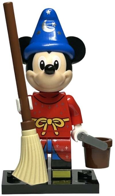Минифигурка Lego coldis100-4 Sorcerer's Apprentice Mickey, Disney 100 (Complete Set with Stand and Accessories)