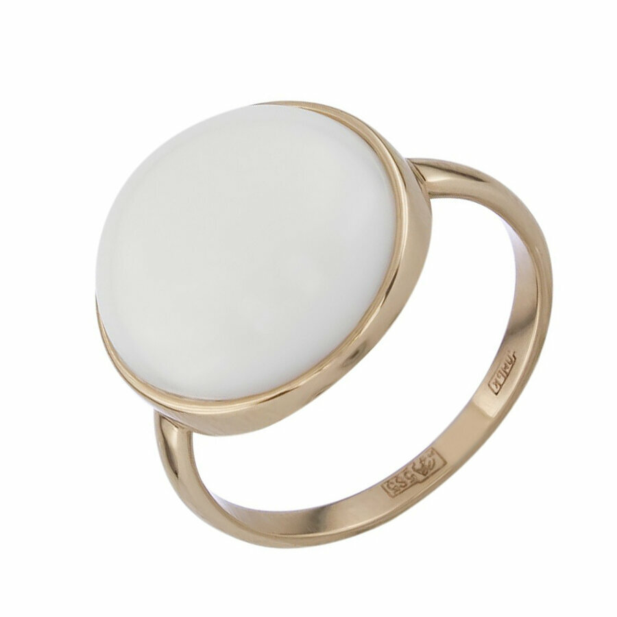 Кольцо, красное золото, 585 проба, агат