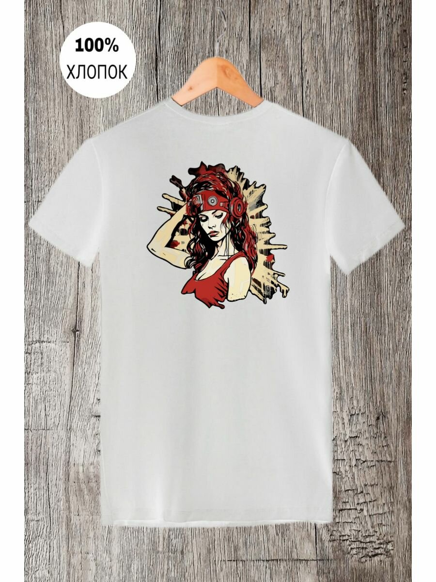 Футболка Девушка Dj Арт Наушники