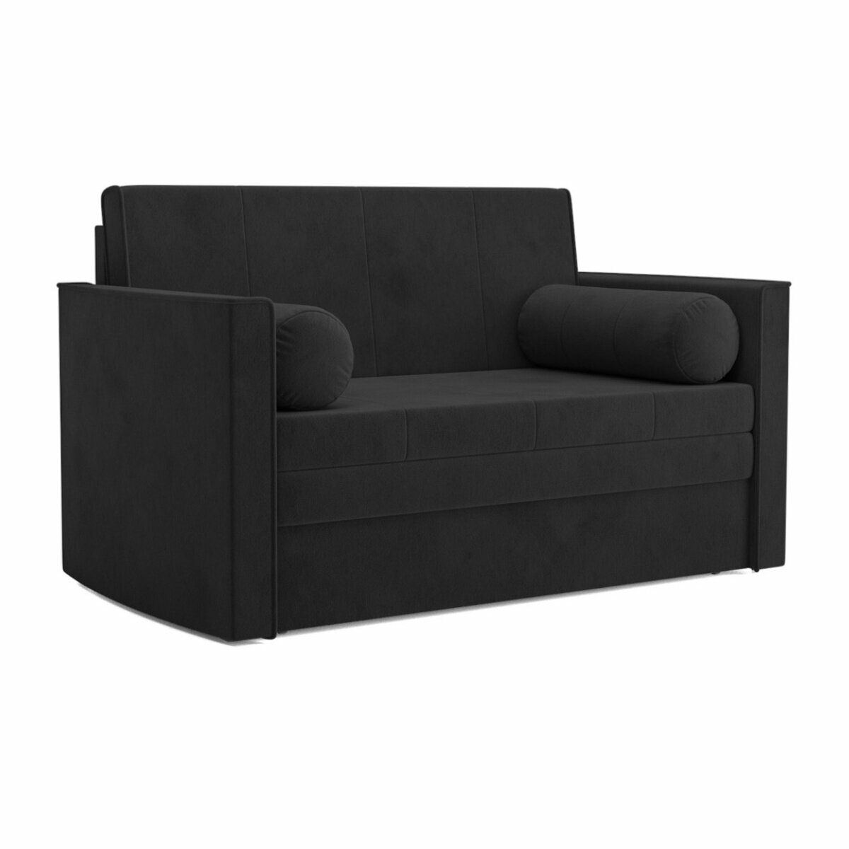 Диван Сток Диванов Dandy Black черный, механизм выкатной, с ящиком для хранения