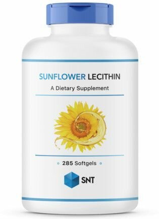 SNT Sunflower Lecithin Подсолнечный лецитин 1800мг, 285 капсул софтгель