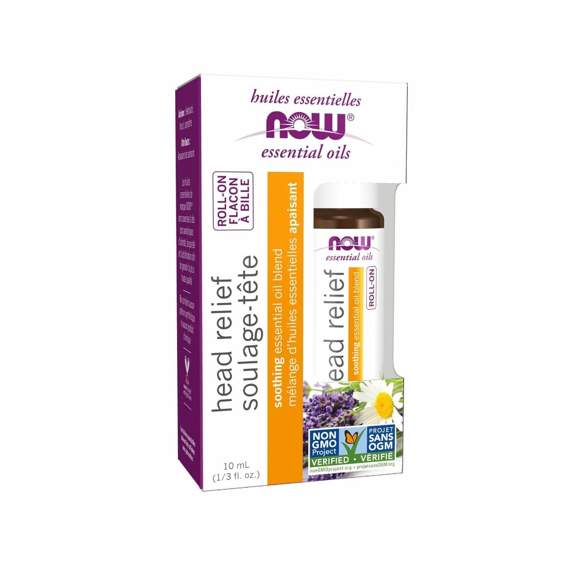 Эфирное масло лаванда Now Head Relief EO Blend Roll-On 10 ml