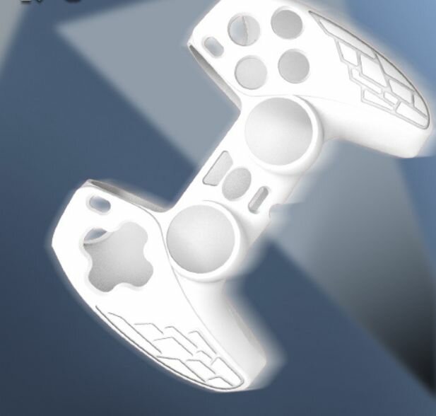 Силиконовый чехол для геймпада Playstation PS5 DualSense - белый